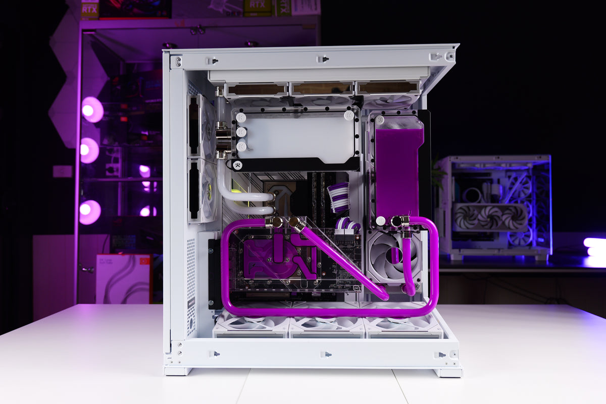 Pluto - Custom Loop Water Cooled Gaming PC - Evolve Gaming PC